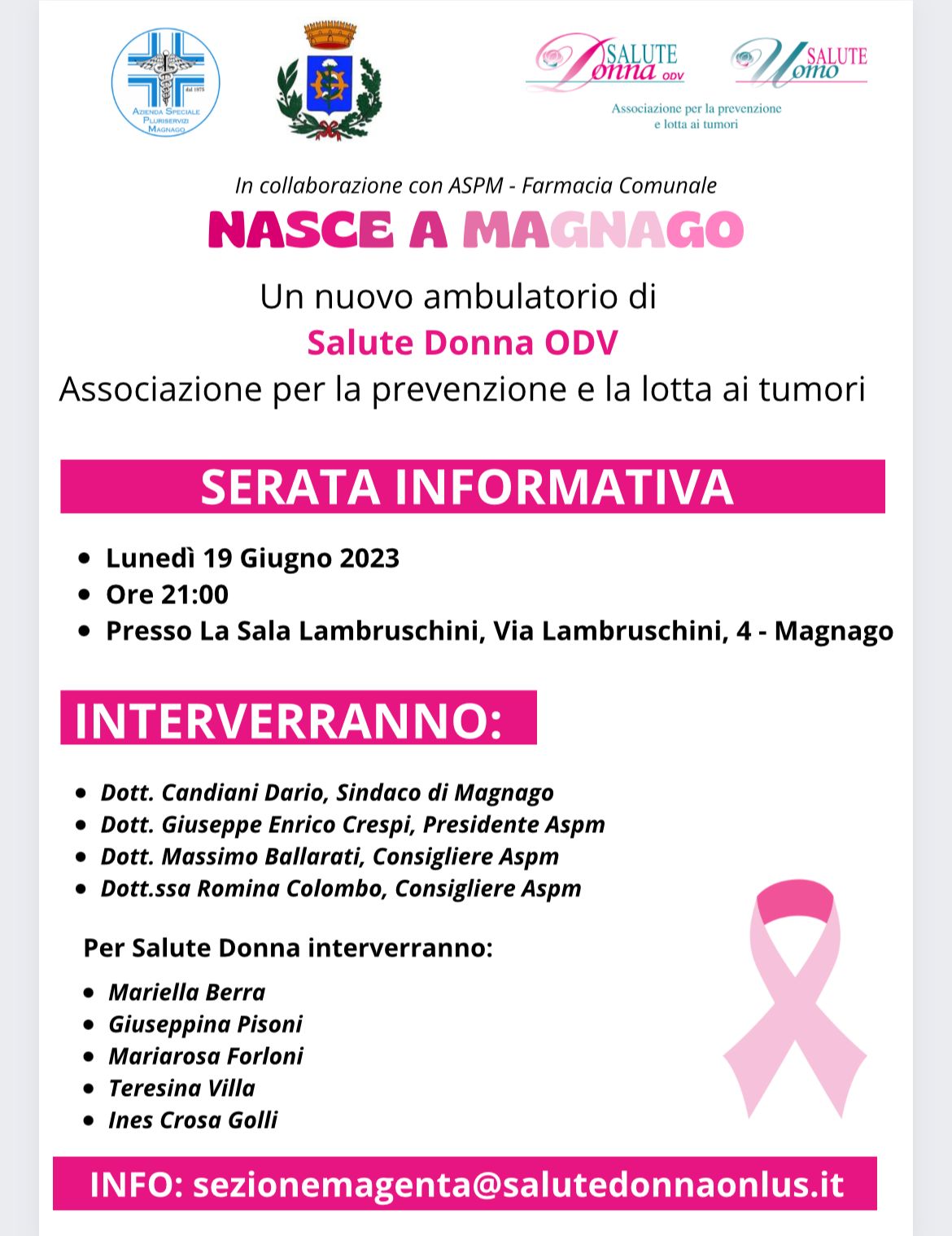 Salute Donna ODV – ambulatorio per la prevenzione e la lotta ai tumori ... Salute Donna ODV – ambulatorio per la prevenzione e la lotta ai tumori ...