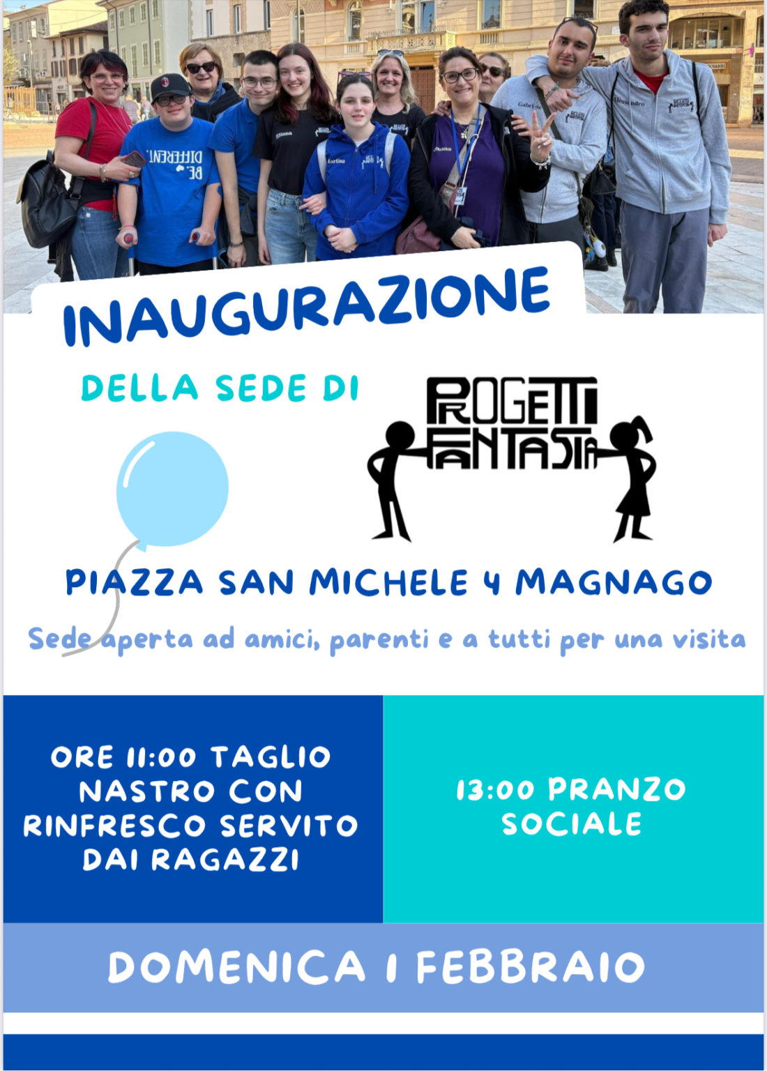 Progetti Fantasia APS – Inaugurazione nuova sede – Comune di Magnago