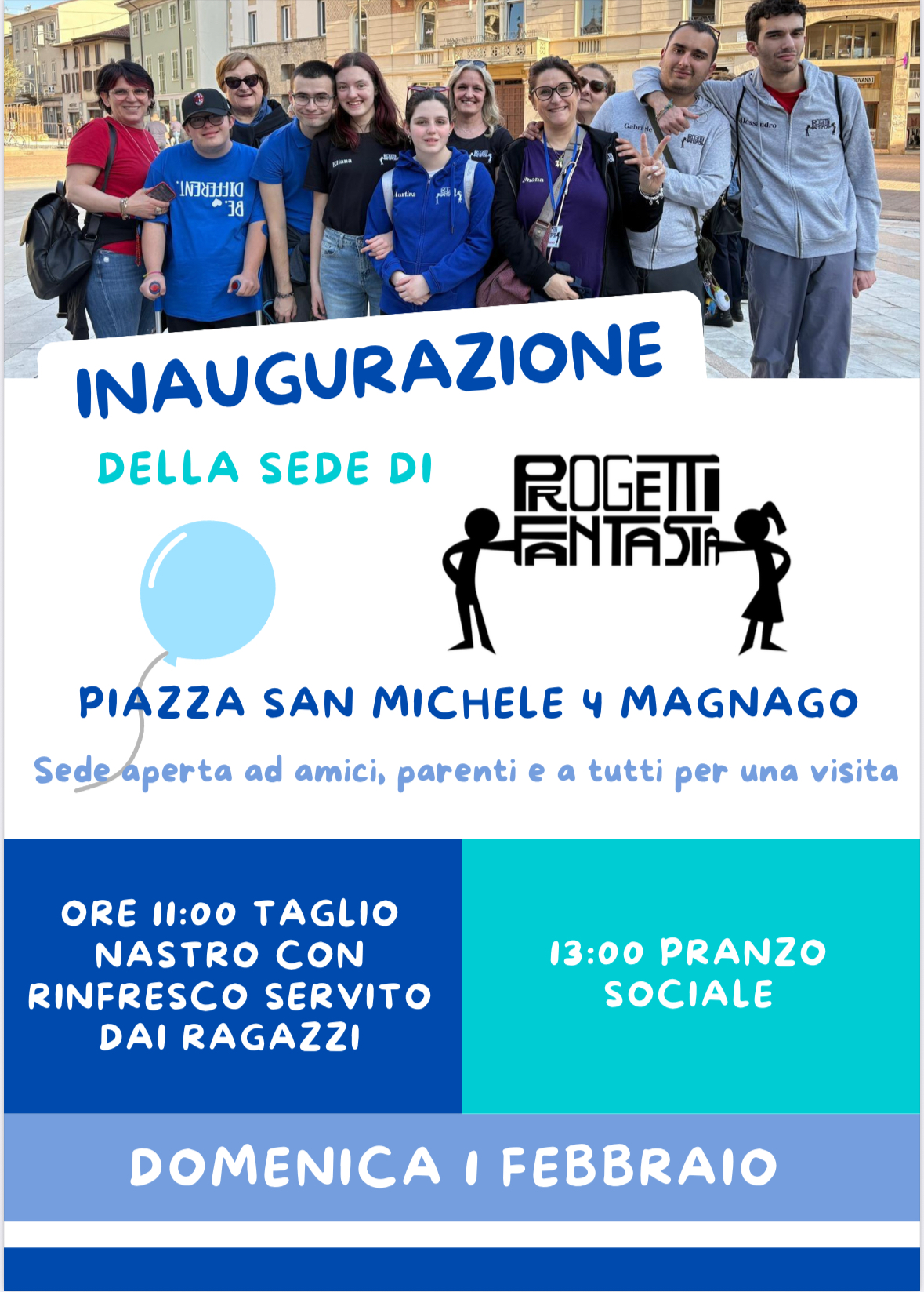 Progetti Fantasia APS – Inaugurazione nuova sede – Comune di Magnago